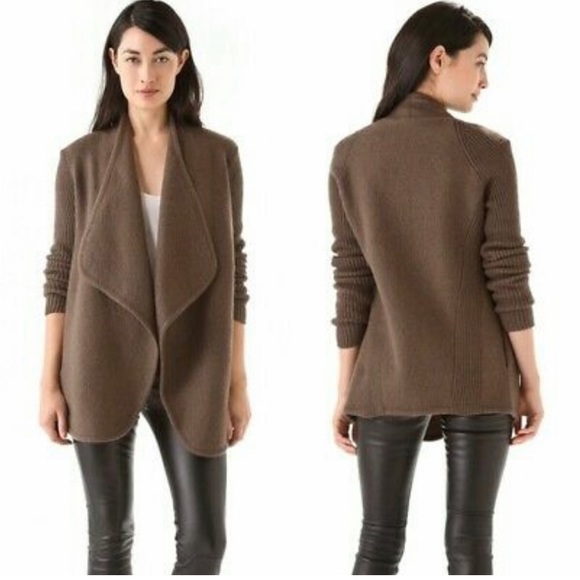 Vince | Sweaters | Vince 0 Wool Brown Open Front Cardigan Sweater Size ...